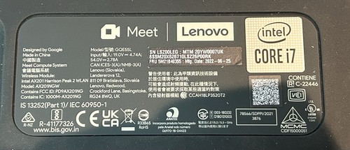 Lenovo Meet Series One Gen2 Google Video Conference base unit under ...