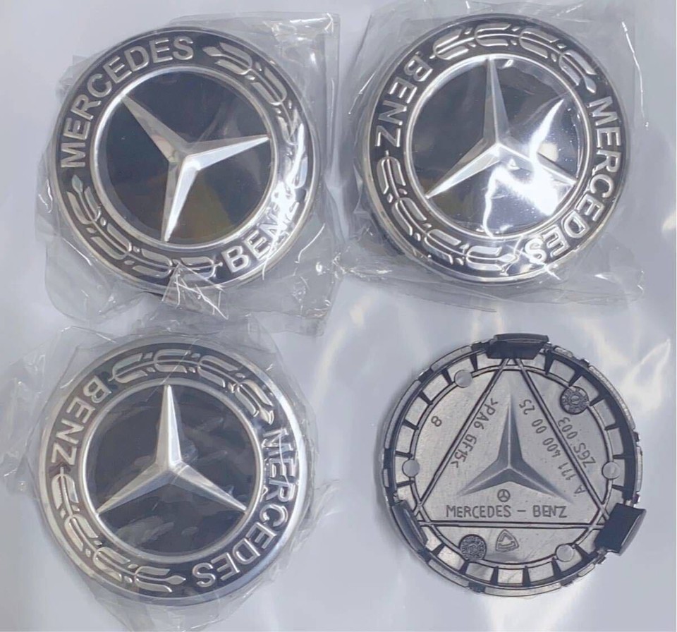 Mercedes-Benz Wheel Center Caps 75mm 4pcs Mercedes Benz Wheel Caps ...