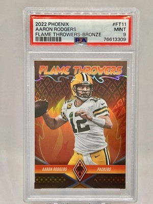 AARON RODGERS 2022 Phoenix Flame Throwers Bronze PSA 9 #/50 Packers | eBay