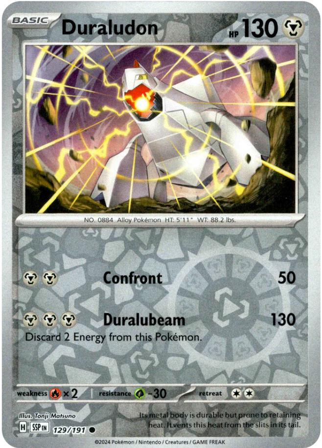 Duraludon 129/191 REVERSE HOLO | SV08: Surging Sparks | Pokemon Card ...
