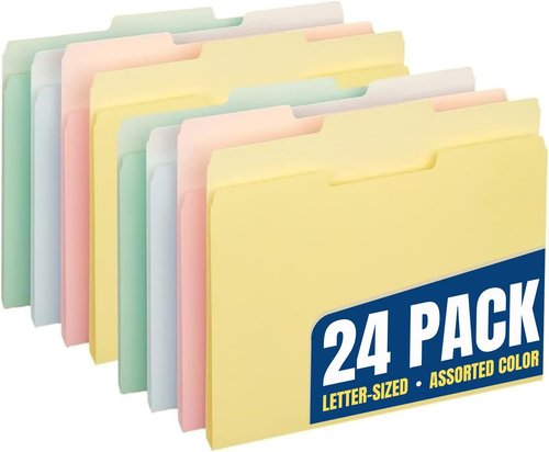 Colored File Folders, File Folders Letter Size, Filing Folders with ...
