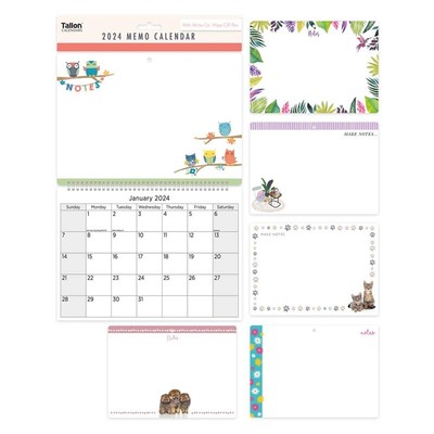 2024 Hanging Wiro Memo Board Wipe Off Pen Planner Wall Calendar Family ...