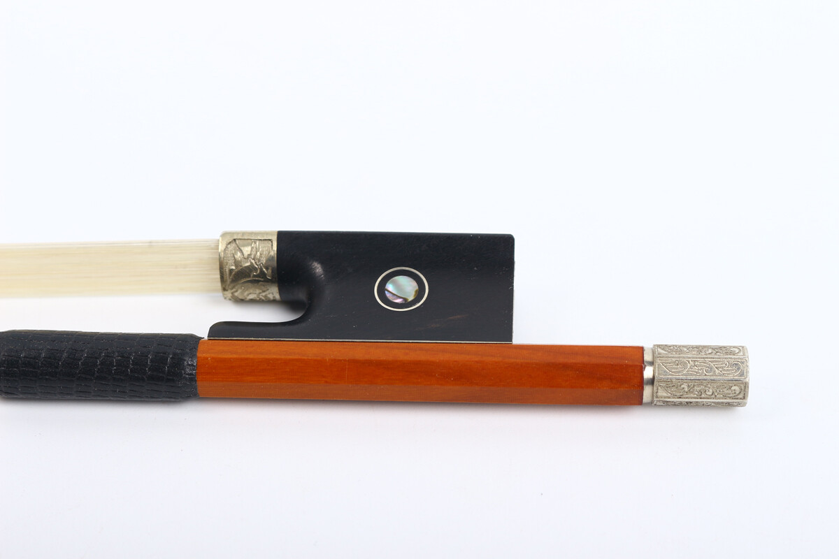 New Advanced Pernambuco Violin Bow 4/4 Professional White Copper Ebony ...