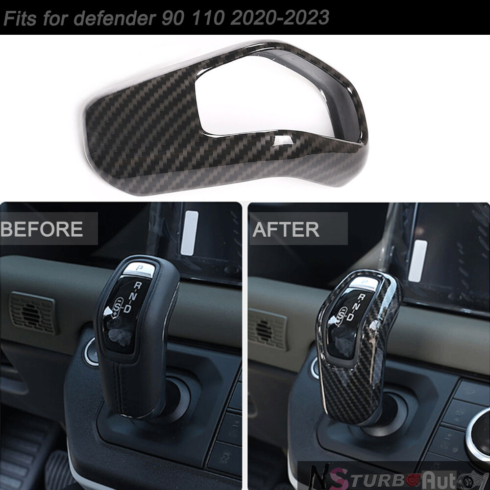 Carbon Fibre Console Gear Shift Knob Cover Fits For Defender 90 110 ...