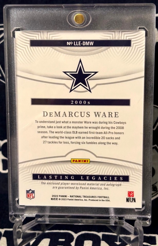 2022 NATIONAL TREASURES Dallas Cowboys DeMARCUS WARE Autograph AUTO ...