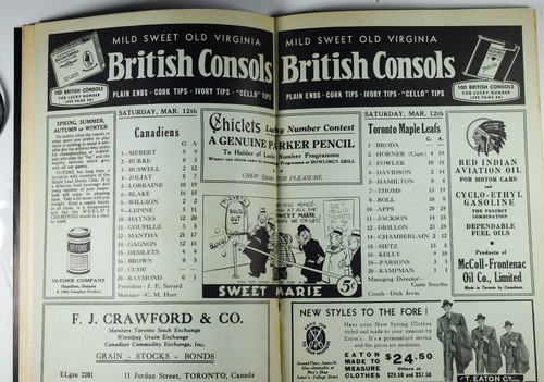 1938 Maple Leaf Gardens program, Syl Apps cover, plus Syl Apps Quaker Oats photo | eBay