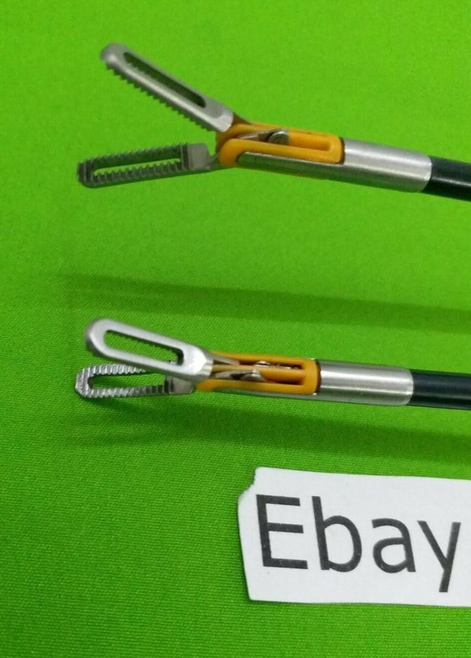 2pc Laparoscopic Fenestrated Bipolar Forceps 5mmx330mm Surgical ...