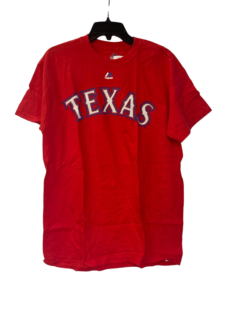 Majestic Men Yu Darvish #11 Texas Rangers Crew Neck Short Sleeve T ...