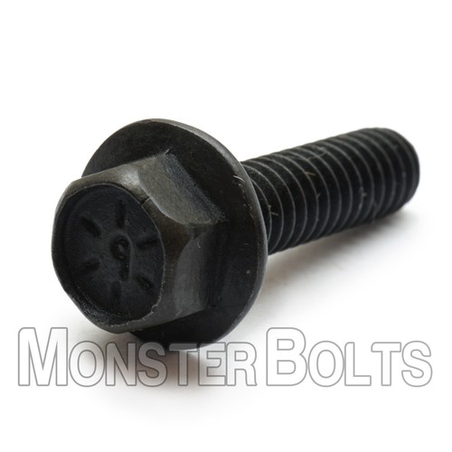 Bulk Qty 2000 - 1/4-20 x 3/8" Hex Flange (Frame) Bolt Grade 8 Black ...