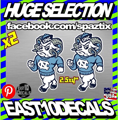 Unc Tarheel 4'' VINYL DECAL STICKER 4'' | eBay