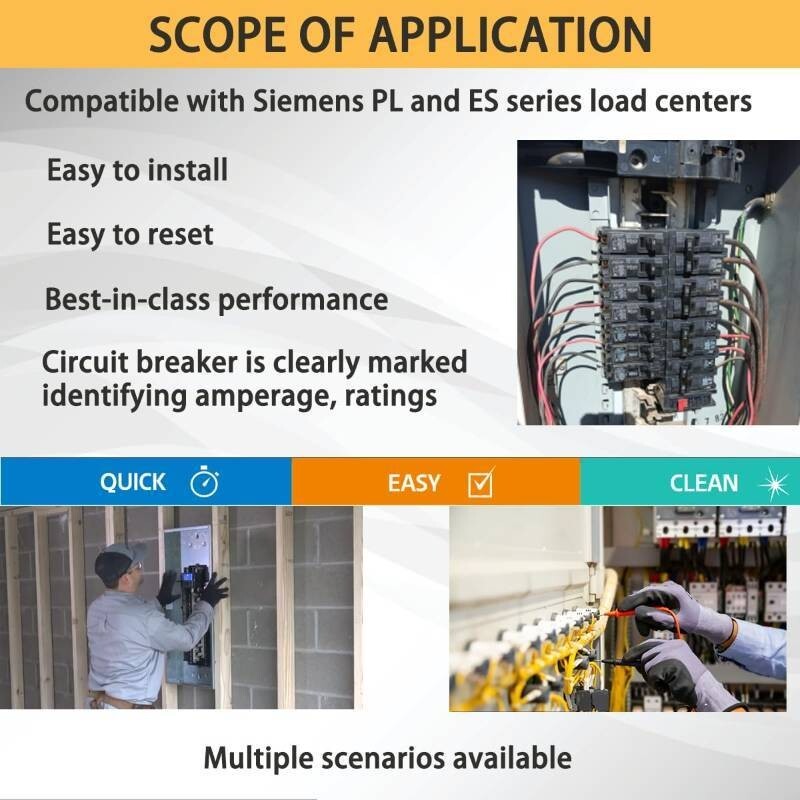 Q2100H 2 Pole 100 AMP Type QPH Circuit Breaker Fit for Siemens Type EQ ...