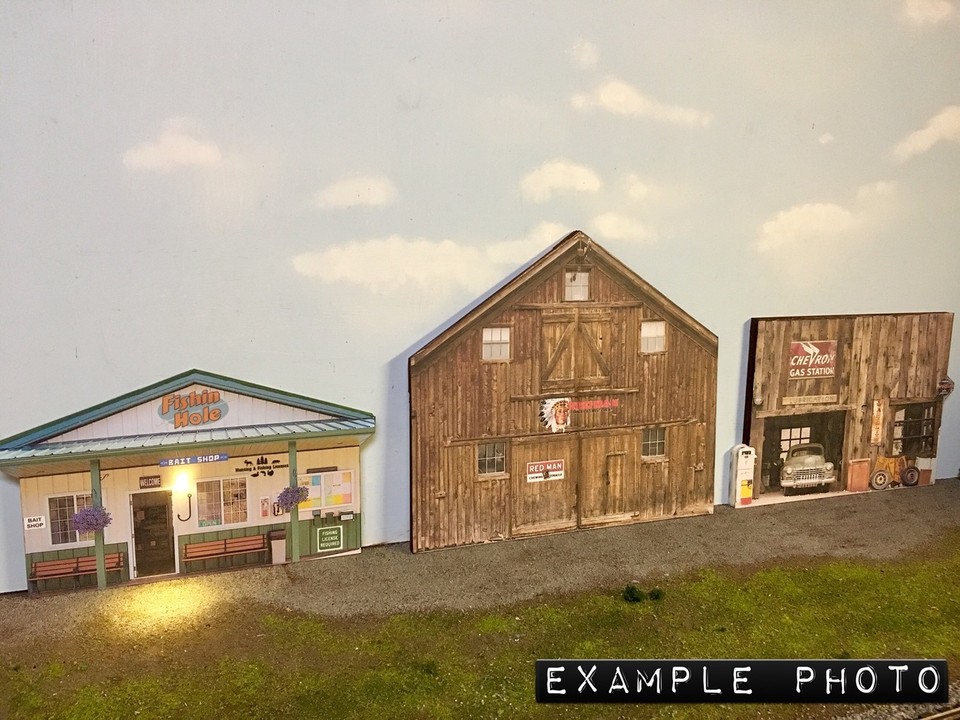 HO Scale Scratch Built "BAIT SHOP" Fishing Building Flat LED Walthers ...