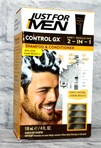 JUST FOR MEN CONTROL GX GREY REDUCING 2 IN 1 SHAMPOO & CONDITIONER HAIR ...