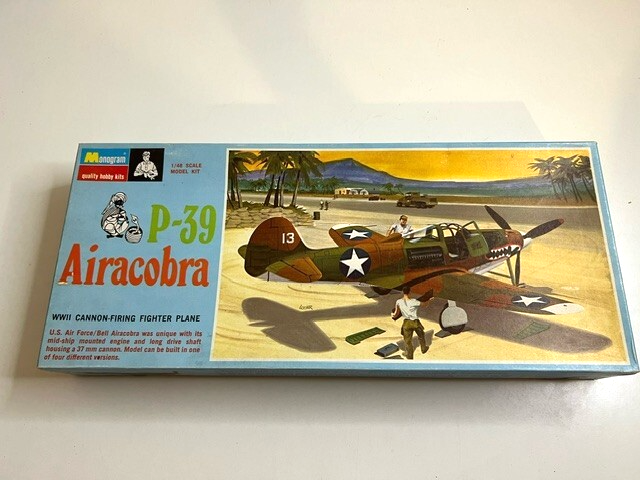 #507 MONOGRAM P-39 AIRACOBRA 1:48 AIRPLANE MODEL KIT #PA227 PARTIALLY ASSEMBLED | eBay