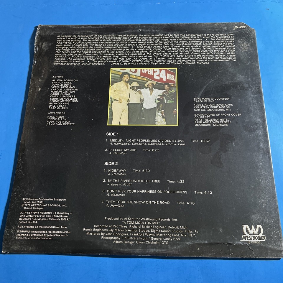 FANTASTIC FOUR - STILL SEALED (NOS), “NIGHT PEOPLE“ 1976 LP, WESTBOUND W226. | eBay