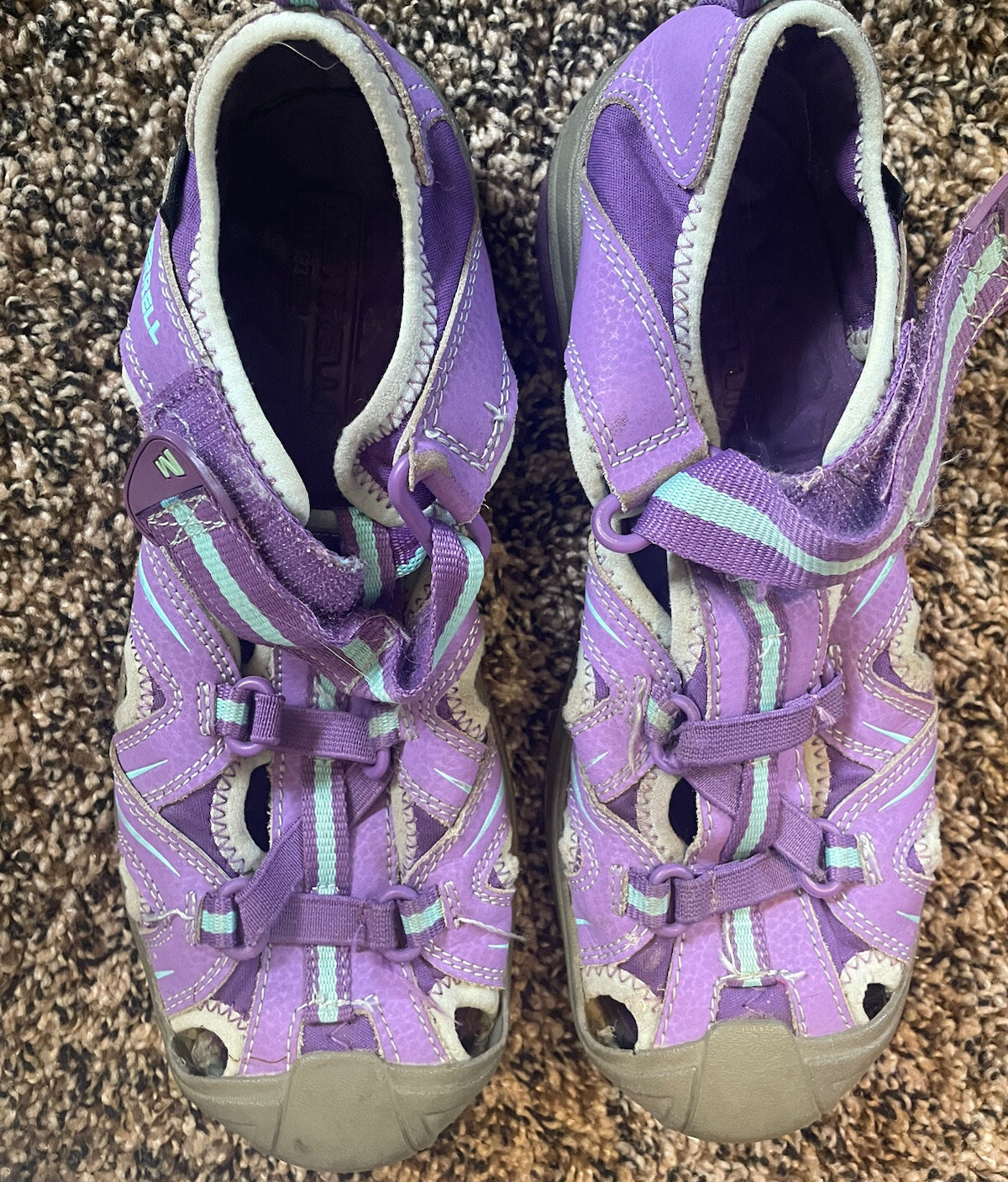 Merrill Leather Hydro Purple Sandals Hiking Shoes Sel… - Gem