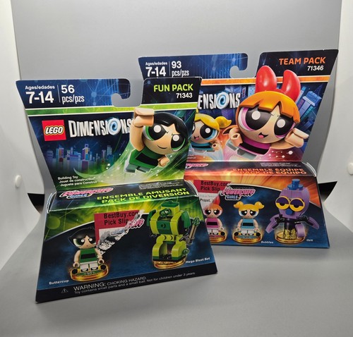LEGO DIMENSIONS POWERPUFF GIRLS LOT Team Pack 71346 & Fun Pack 71343 ...