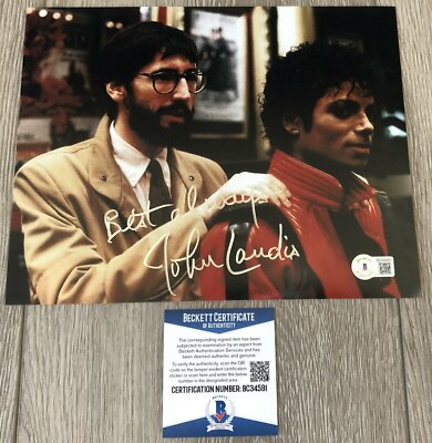 JOHN LANDIS MICHAEL JACKSON THRILLER SIGNED 8x10 PHOTO w/PROOF ...