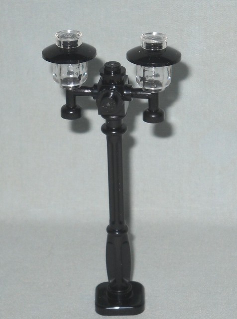 **NEW BLACK LEGO DOUBLE LAMP STREET LIGHT, LAMP POST FOR CITY, VILLAGE ...