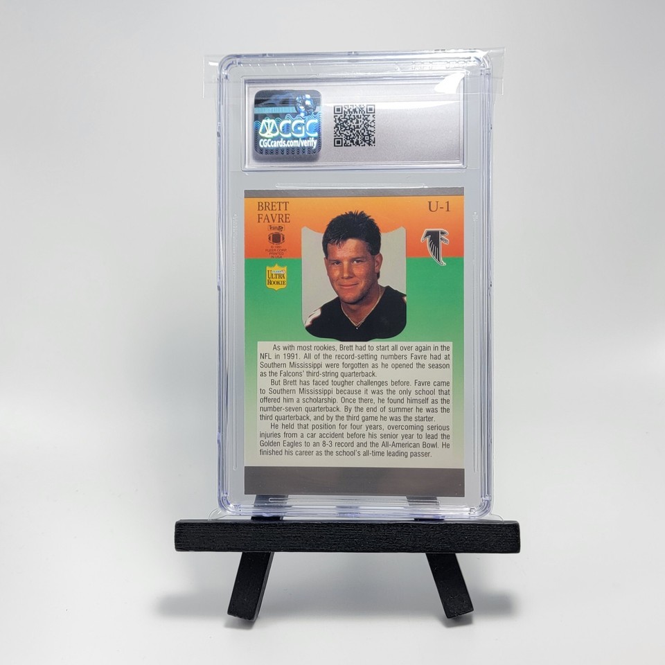 Brett Favre 1991 Fleer Ultra Update Rookie RC #U-1 Atlanta Falcons CGC ...