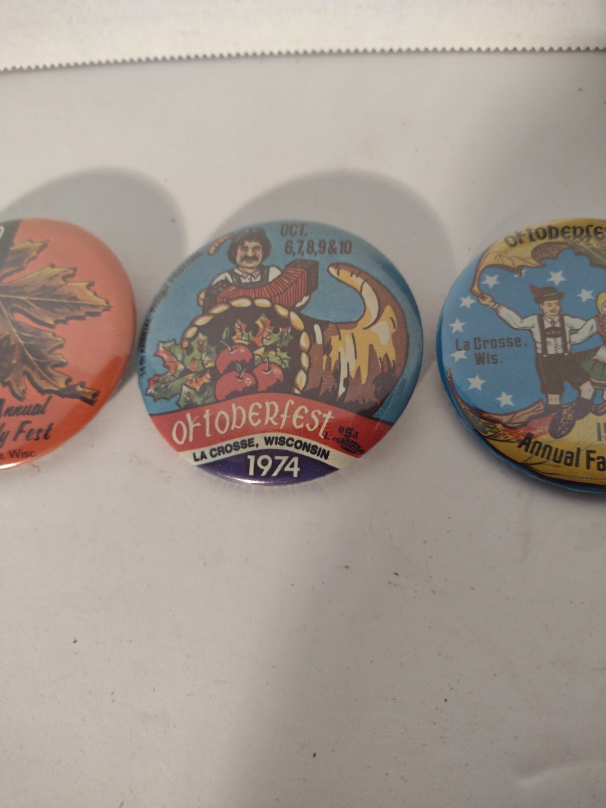 Pinback Button Oktoberfest LaCrosse Wisconsin 10 buttons from 1970 to ...