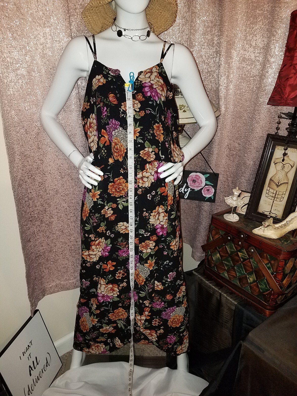 Monteau Floral Dress XL Cottage Core Vibes Party Date Night Sundress | eBay