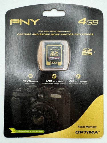 PNY Optima 4GB SD SDHC HD Memory card | eBay