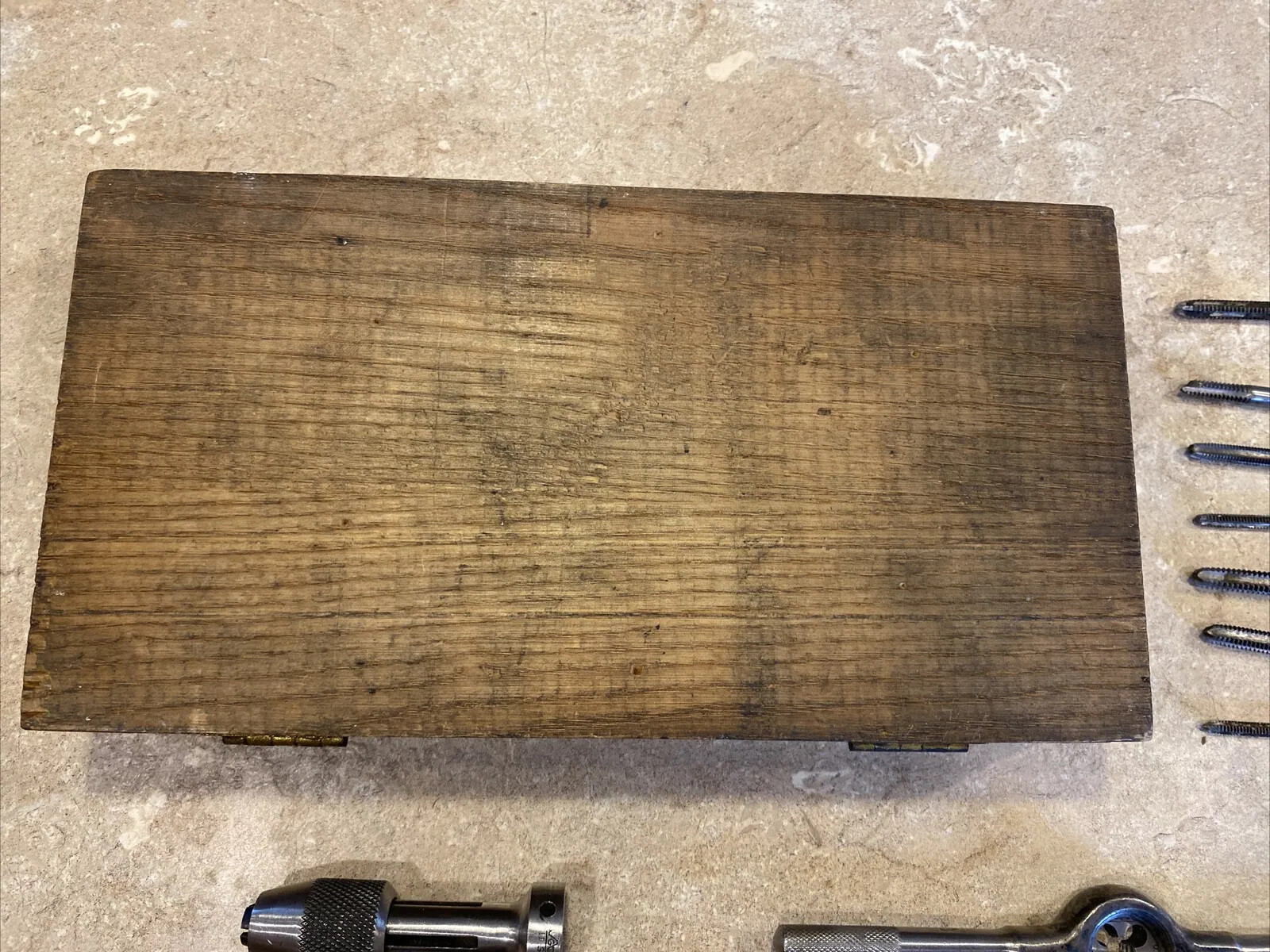 VINTAGE Tools MACHINIST Taps Dies Tap Sets & Wrench Metal Threading Lot ...