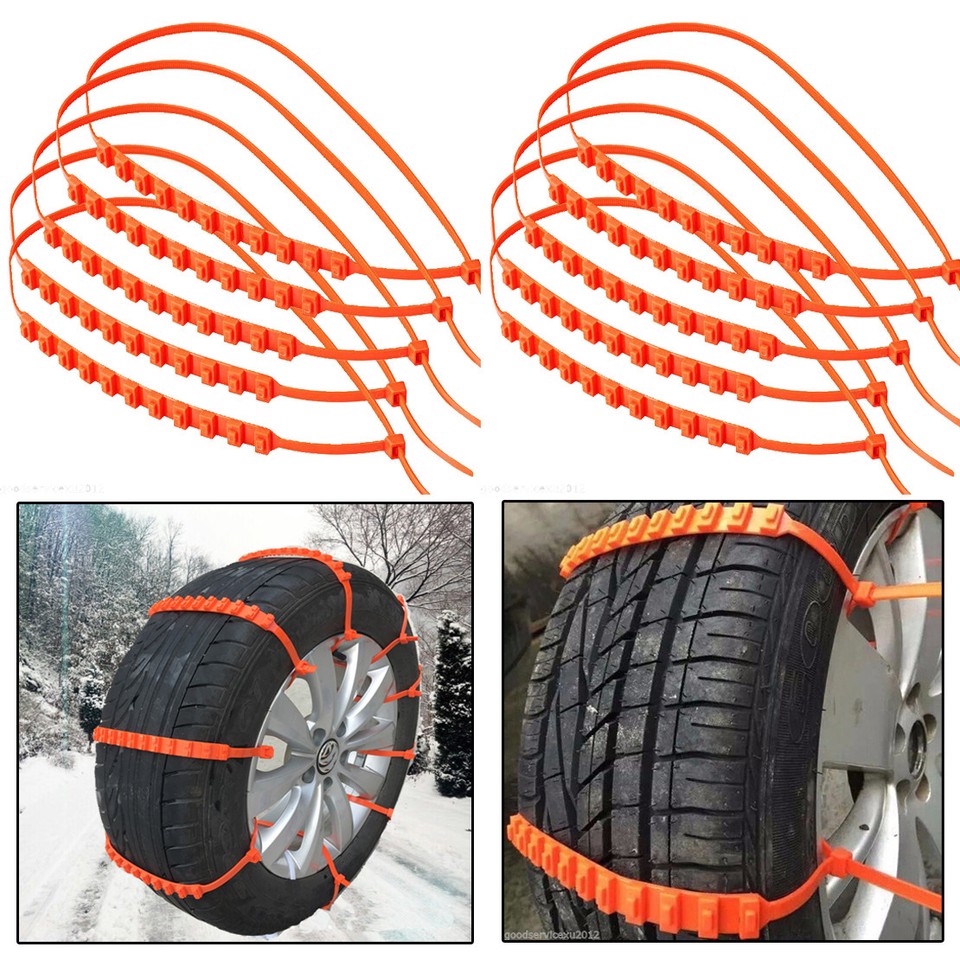 10pcs Car Truck Snow Anti-skid Wheel Tire Chains Tyre Width 175-295 | eBay
