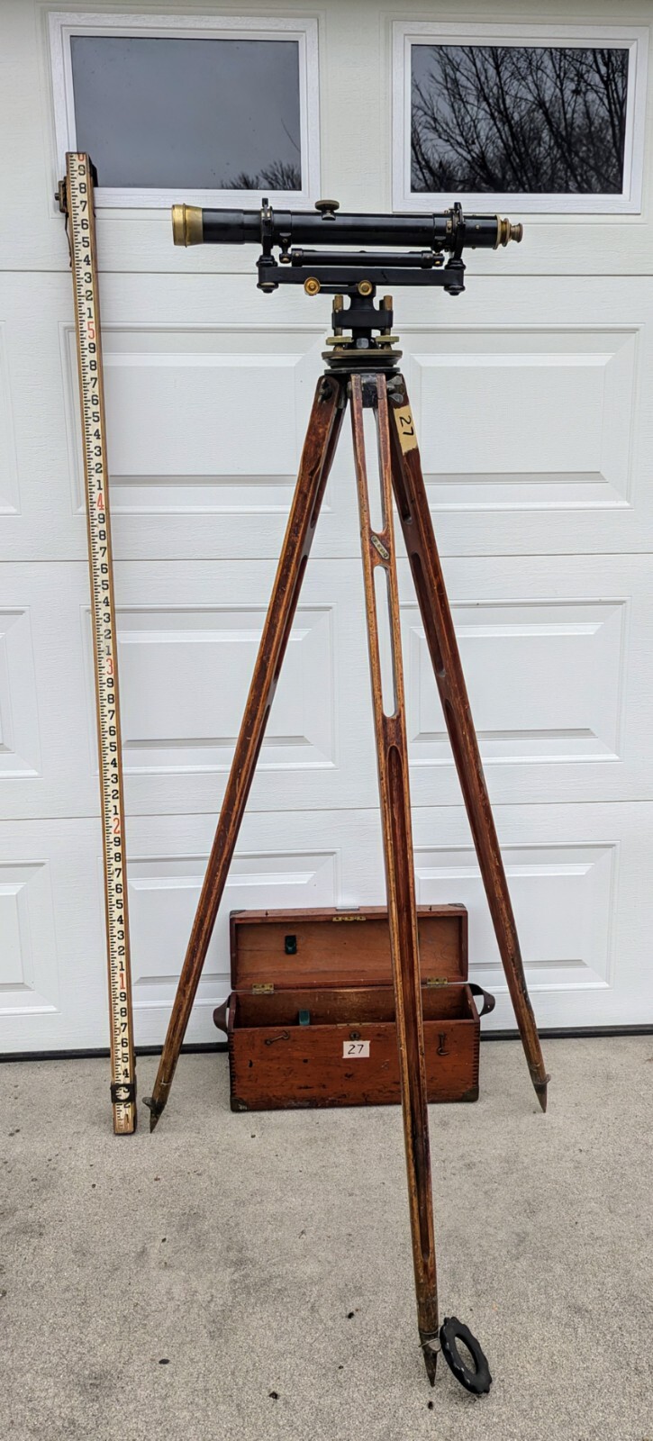 Antique Dietzgen Wye Survey Level SN9269 w/ Original Hardwood Case ...