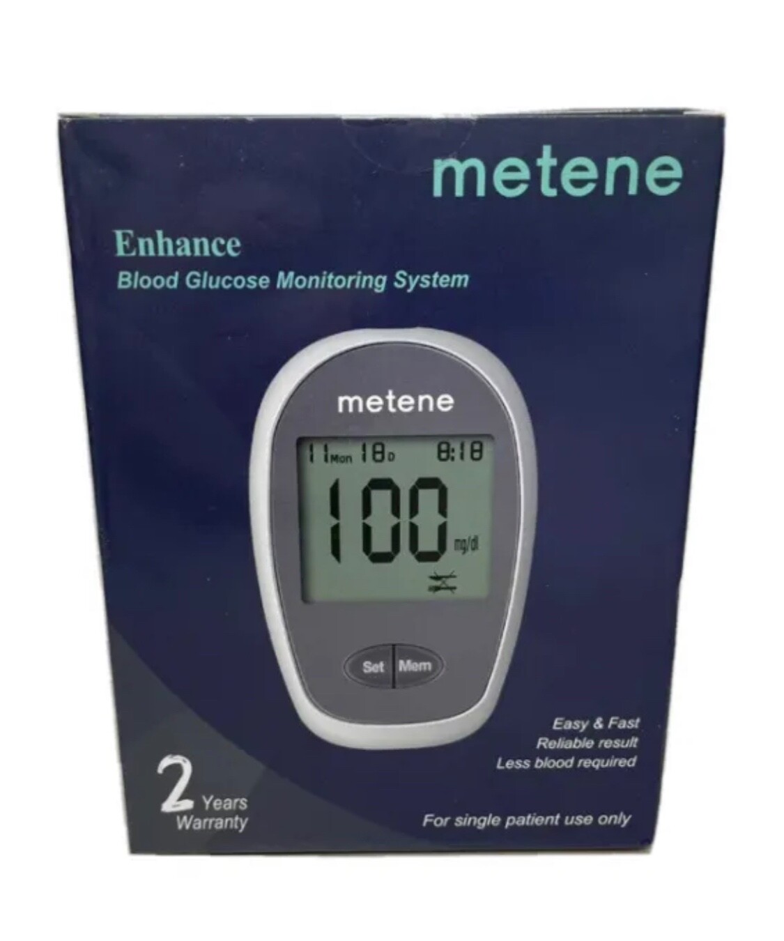 Metene Blood Glucose Meter Kit with Test Strips and Lancets for sale ...