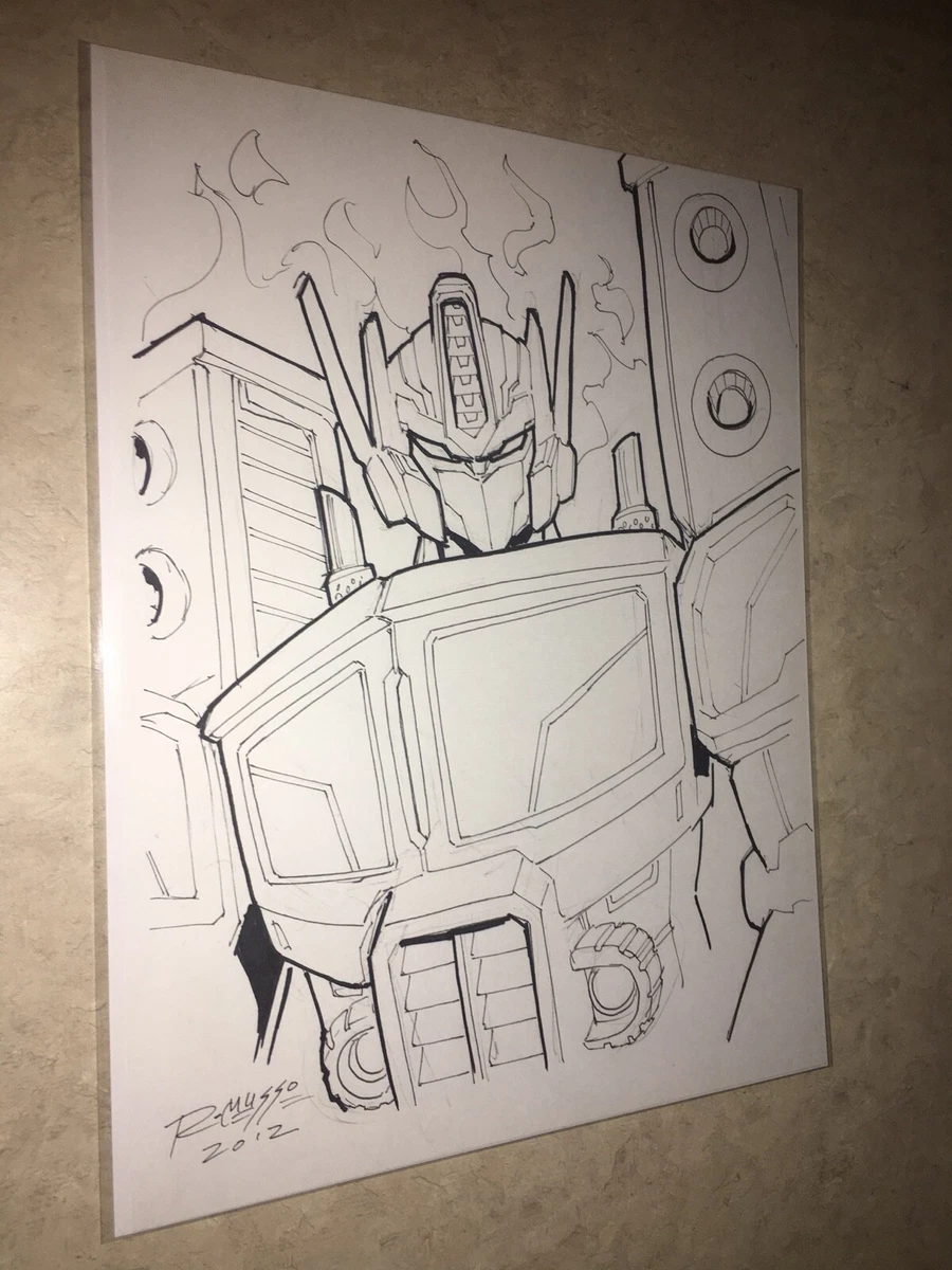 Transformers Optimus Prime Face Drawing