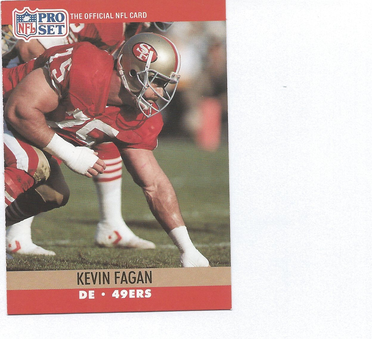 1990 Kevin Fagan NFL Pro Set Card San Francisco 49ers #638 | eBay