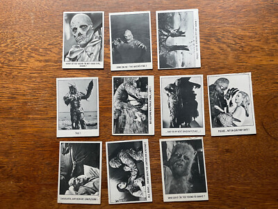 10 1973 TOPPS YOU'LL DIE LAUGHING HORROR MONSTER TRADING CARDS 70'S ...