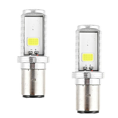 2x BA20D H6 S2 Motorcycle LED Headlight Lamps Hi/Low Beam Conversion ...