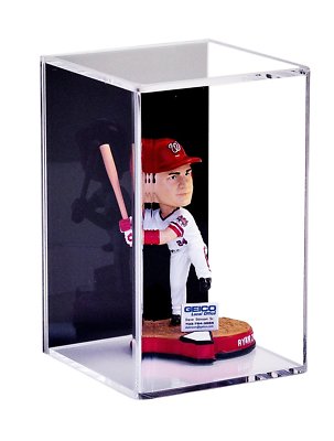 Bobblehead / Figurine Display Case with Wall Mount and Black Back (A016 ...