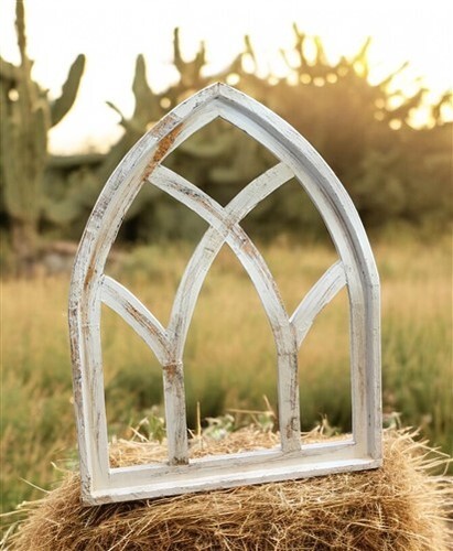 Wooden Church Cathedral Window Frame, Gothic Arched Faux Frame Wall ...