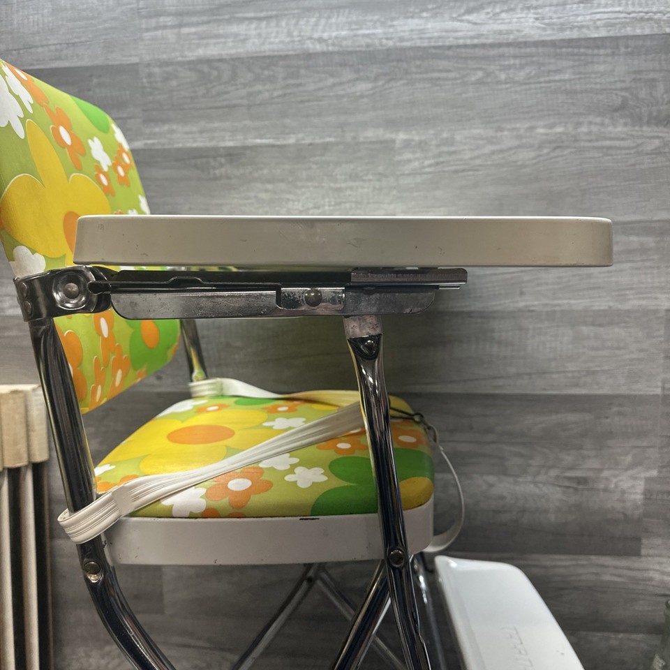 Vintage Cosco Flower Power Kids High Chair 60s 70s Mid Century | eBay