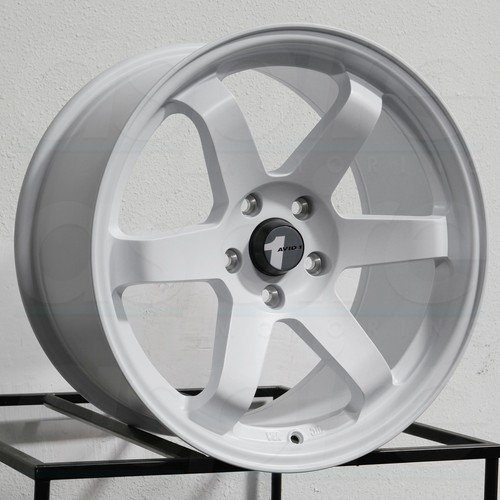 AVID1 AV06 18x8.5/18x9.5 5x114.3 35/38 Matte White Wheels(4) 73.1 18 ...