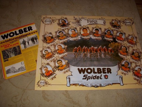 CYCLISME POSTER EQUIPE WOLBER 1982 au dos INFORMATIONS WOLBER | eBay