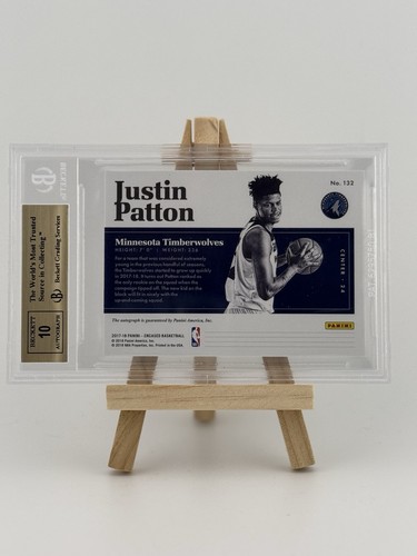 2017-18 Justin Patton ROOKIE Panini Encased On Card Auto 31/99 BGS 9.5 ...