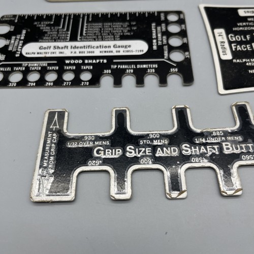 Vintage Ralph Maltby Golf Shaft Gauge, Grip Size, Face Radius Lot Of 4 ...