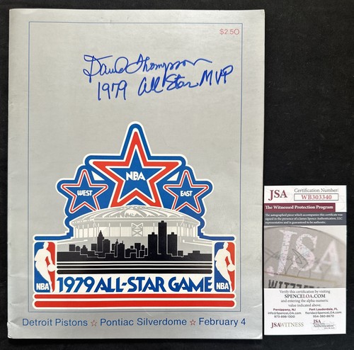 1979 NBA All Star Game Program Silverdome David Thompson Signed MVP JSA ...