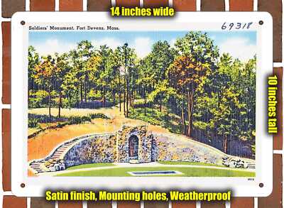 Metal Sign - Massachusetts Postcard - Soldiers' Monument, Fort Devens ...