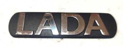 Ornamento Badge Emblem Logo REAR LADA BLACK + CHROME "LADA" | eBay