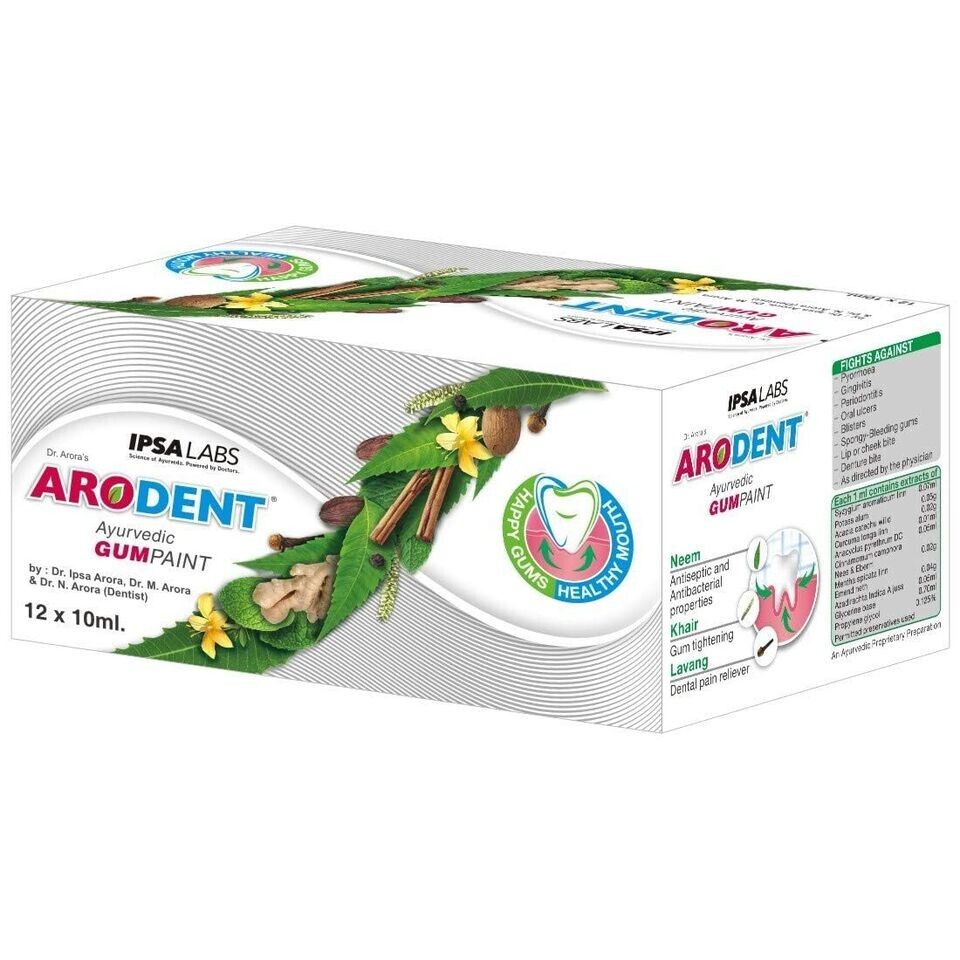 Arodent Ayuverdic Gum Paint For Teeth, Swollen, Spongy & Bleeding Gums ...