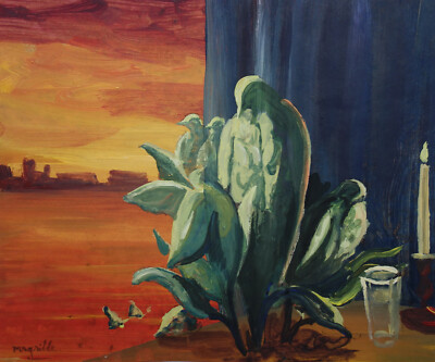 Fine unique painting – Surreal composition, signed Rene Magritte, w COA ...