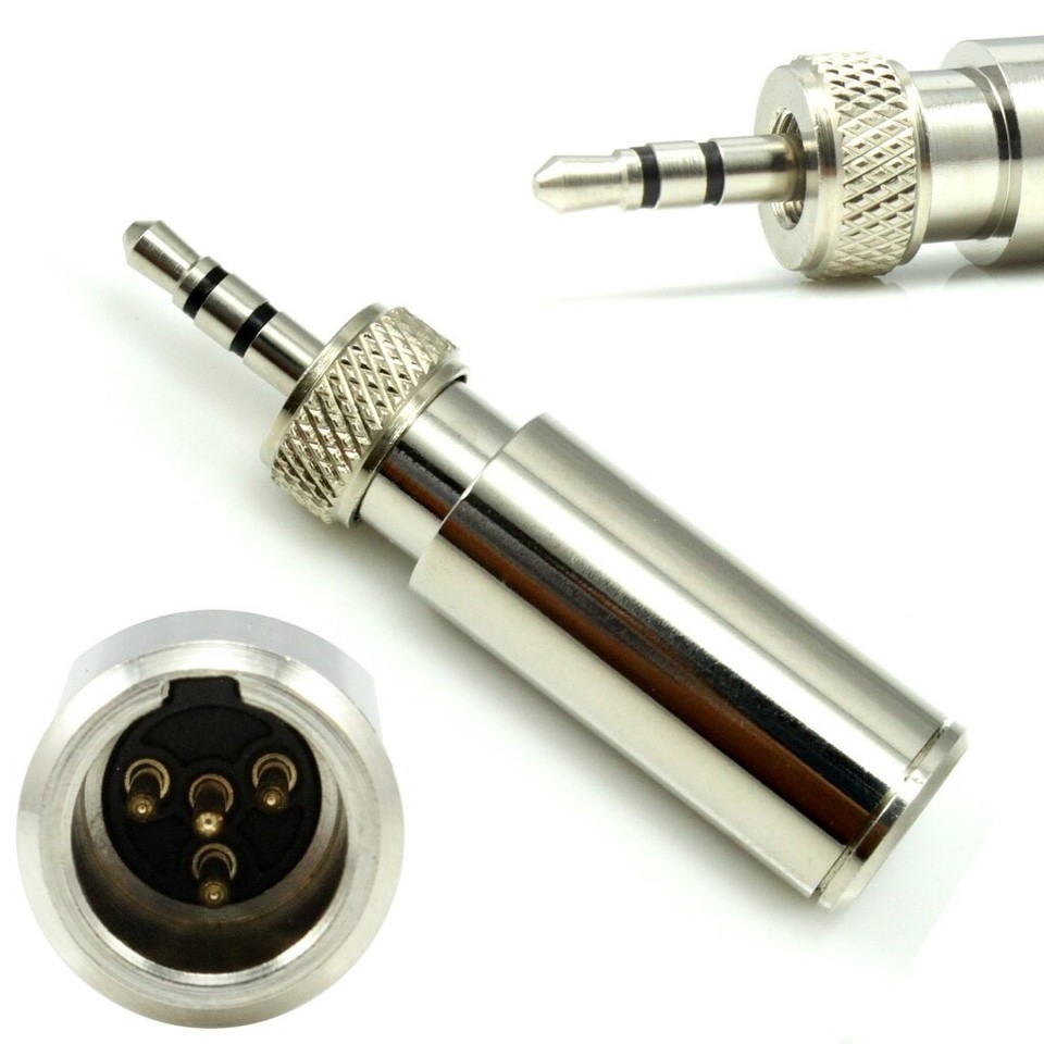 TA4M 4 Pin Mini XLR to 3.5mm Jack Socket Microphone Adapter For Shure ...
