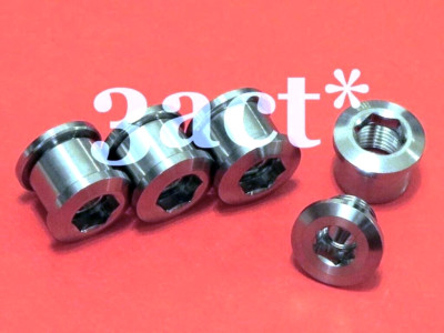 8pcs (4 Bolt & 4 Nut) Titanium/Ti Chainring Bolt & Nut - Double, Triple ...