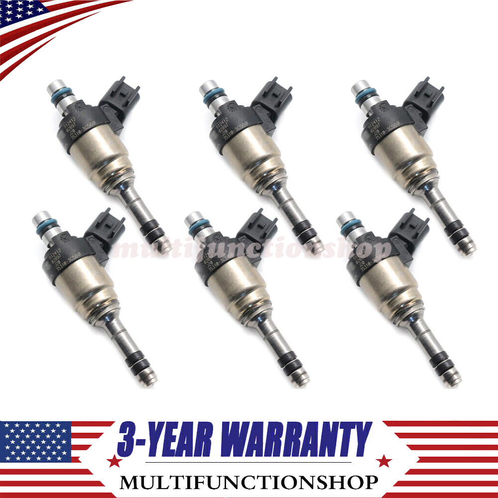 35310-3C560 6Pcs Fuel Injectors for Hyundai Azera 2014-2017 Santa Kia ...